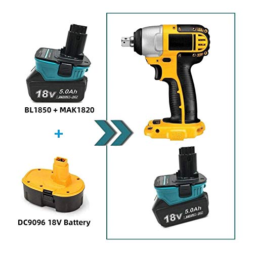 Battery Adapter for Makita DCA1820 18V Compatible with Makita Lithium Battery to DeWalt CA1820 18V DC9180 DC9096 Tool Use