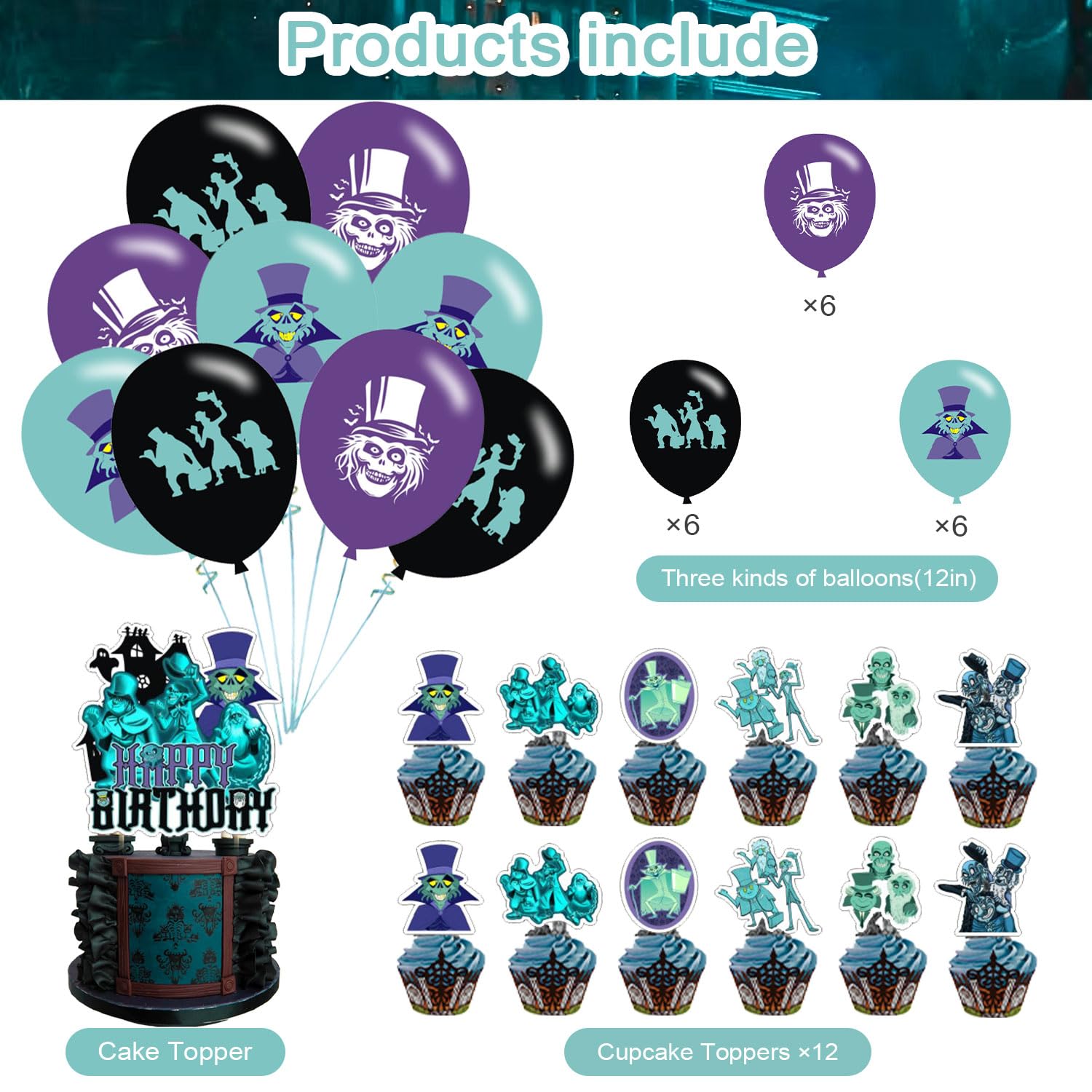 ๐๐ช๐พ๐ท๐ฝ๐ฎ๐ญ ๐๐ช๐ท๐ผ๐ฒ๐ธ๐ท Party Decorations, Birthday Party Supplies from ๐๐ช๐พ๐ท๐ฝ๐ฎ๐ญ ๐๐ช๐ท๐ผ๐ฒ๐ธ๐ท Party Supplies include Banners - Cake Toppers - 12 Cupcake Toppers - 18 Balloons