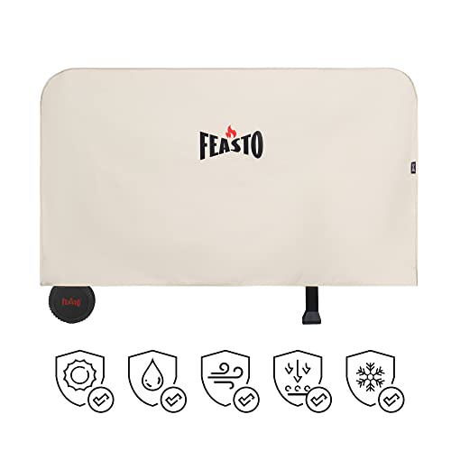 Outdoor Dining Cart Cover for Feasto Three-Shelf Movable Dining Cart Prep Table, Heavy Duty Waterproof Cover for Feasto Dining Cart, Beige (L50.4β x W23.6β x H28.7β)