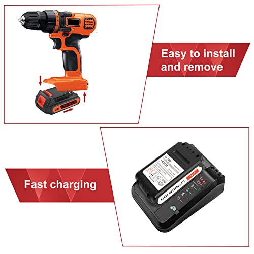 Touyeet 2 Pack 3500mAh LBXR20 20V Lithium Battery Compatible with Black and Decker 20V Lithium Battery Black+Decker 20V MAX Powerconnect Cordless Tools and Outdoor Equipment