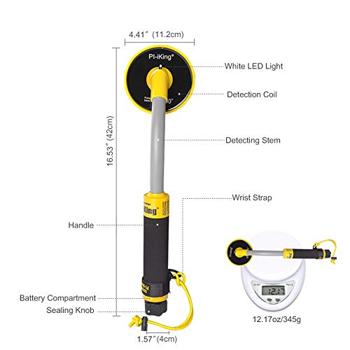 wedigout Metal Detector 100Feet Underwater Fully Waterproof Pin Pointer Handheld Pulse Induction Targeting with Vibration LED