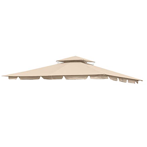 Garden Winds Replacement Canopy Top Cover for Monterey Gazebo - Riplock 350 - Beige