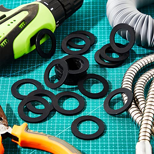 30 Pack 1-1/2 Inch Oversize Union Washer Flat Plumbing Slip Joint Washer Rubber Flat Washer Rubber Washers for Piping and Plumbing Systems