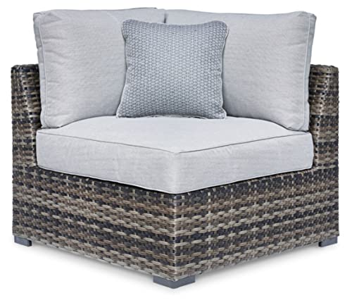 Signature Design by Ashley Harbor Court Corner Cushion, 2 Count, Dark Brown & Light Gray