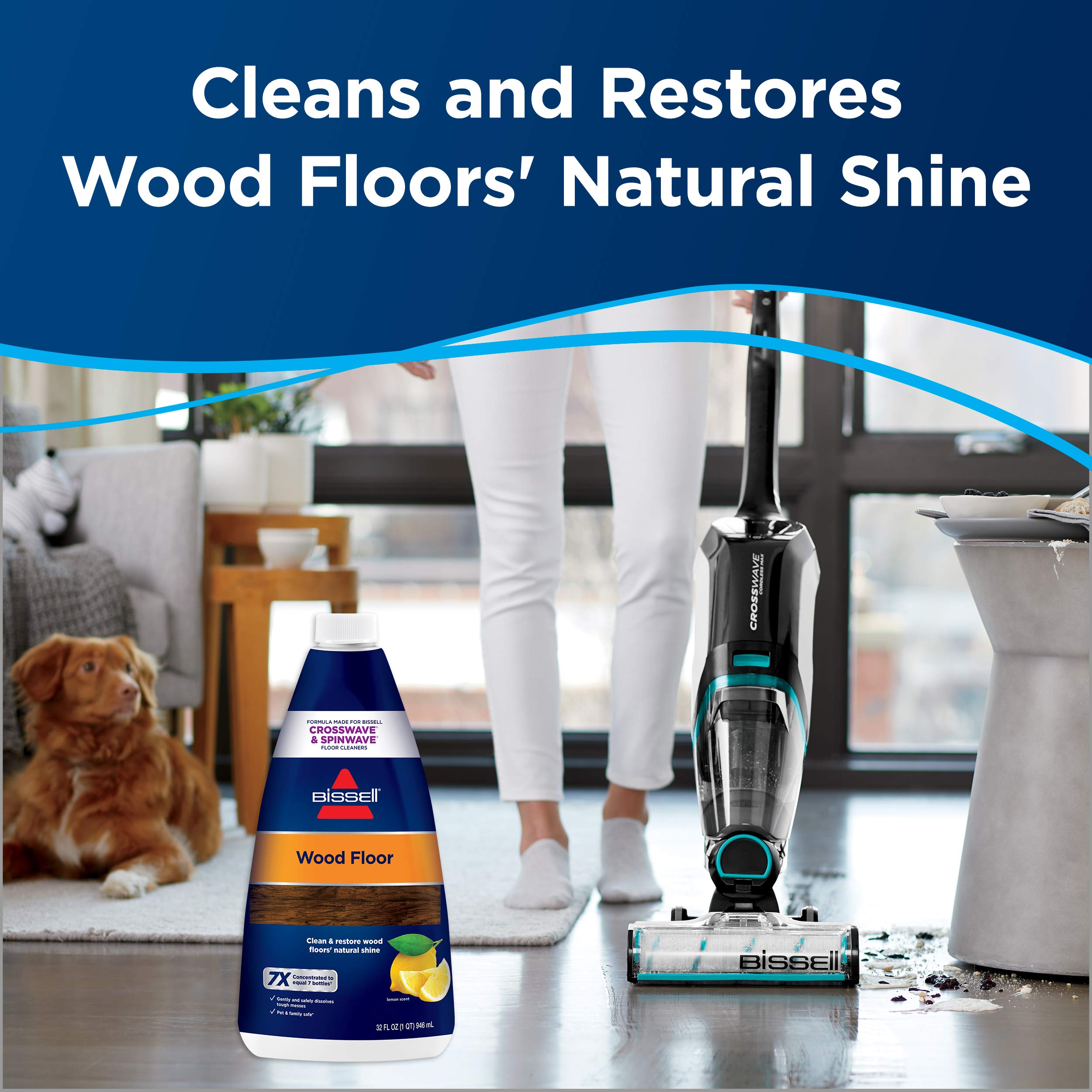 Bissell Crosswave Wood Floor Cleaning Formula, 32 oz. 1929, 32 Fl Oz (Pack of 2), RED