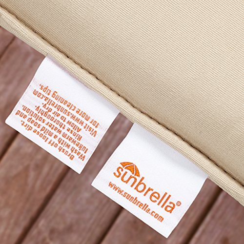 Mozaic Home Indoor Outdoor Sunbrella Lumbar Pillows, Set of 2, 2 Count (Pack of 1), Canvas Navy Blue & Canvas Natural Ivory