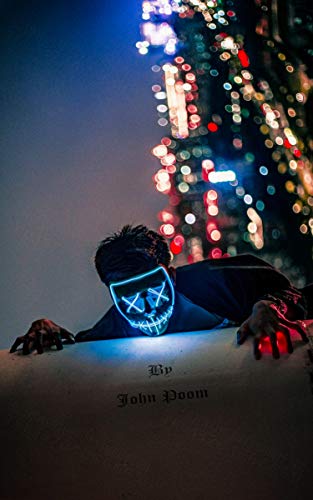 Party dress Bar Dress Street Dance Mask Play Mask Halloween Mask Glow Mask Ghost Fire Mask LED Mask (blue)...