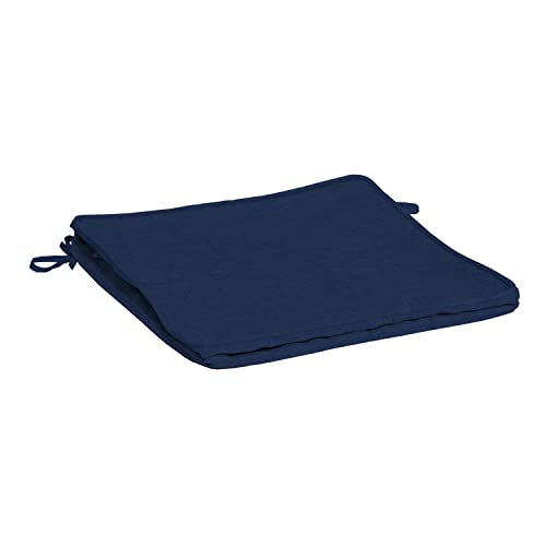 Arden Selections ProFoam Essentials 20 x 20 x 3.5 Inch Outdoor Dining Chair Cushion, Sapphire Blue Leala