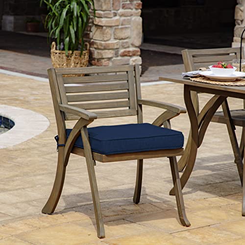 Arden Selections ProFoam Essentials 20 x 20 x 3.5 Inch Outdoor Dining Chair Cushion, Sapphire Blue Leala
