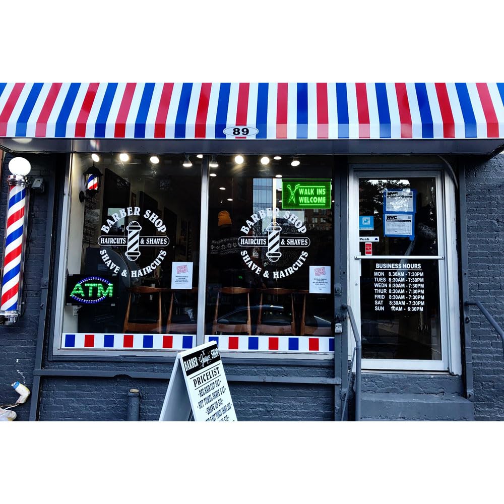 160021 Walk INS Welcome Beauty Haircut Barber Salon Shop Open Display LED Light Neon Sign (16" X 12", 16 Colors By Remote)
