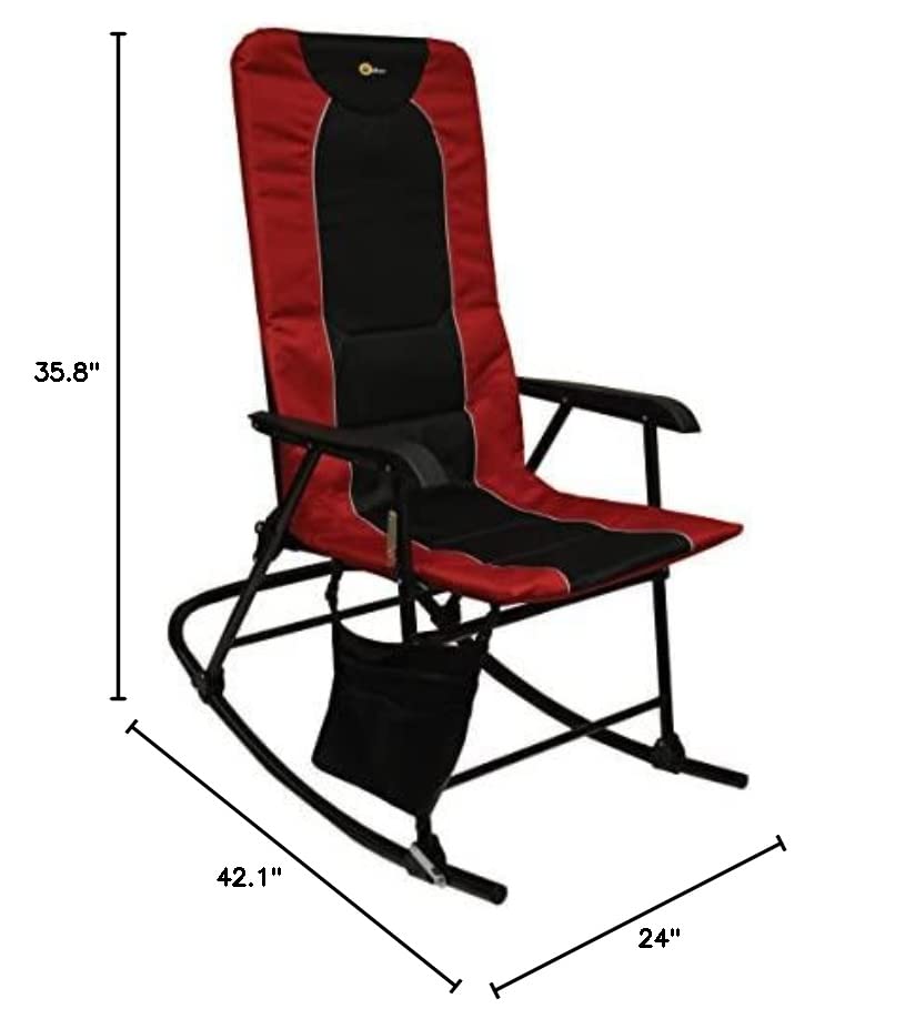 Faulkner 49596 Dakota Rocking Chair, Burgundy/Black