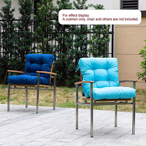 ARTPLAN All Weather Chair Outdoor Cushions Wicker Tufted Pillow with Back for Outdoor Furniture