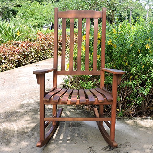 Merry Products MPG-PT41110 Rocking Chair, northbeam Natural Stained Traditional Rocker