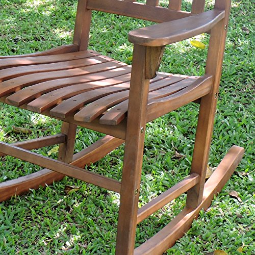 Merry Products MPG-PT41110 Rocking Chair, northbeam Natural Stained Traditional Rocker
