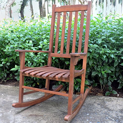 Merry Products MPG-PT41110 Rocking Chair, northbeam Natural Stained Traditional Rocker