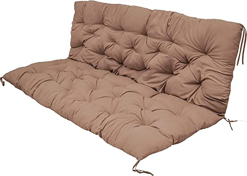 RVtiooy Porch Swing Cushions, Replacement Cushions for Outdoor Swing, Swing Cushions 3 Seater Replacement, Outdoor Swing Cushions for Bench Terrace 2-3 Seater (60 * 40 * 3 inches, Khaki)…