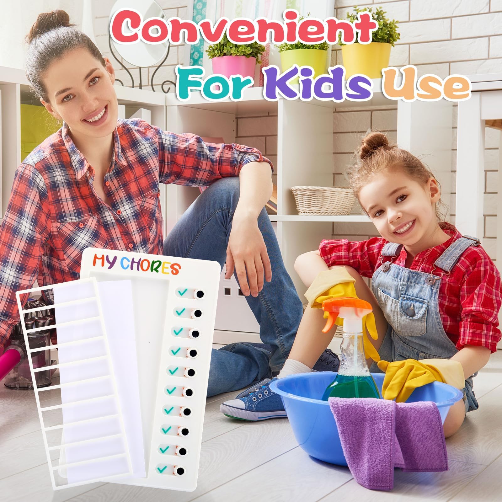 2 Pieces Dry Erase Chore Chart Blank To Do List Checklist Board ADHD Tools for Kids with Detachable Cardstock DIY Alphabet Stickers for Home Routine Planning (Minimalist)