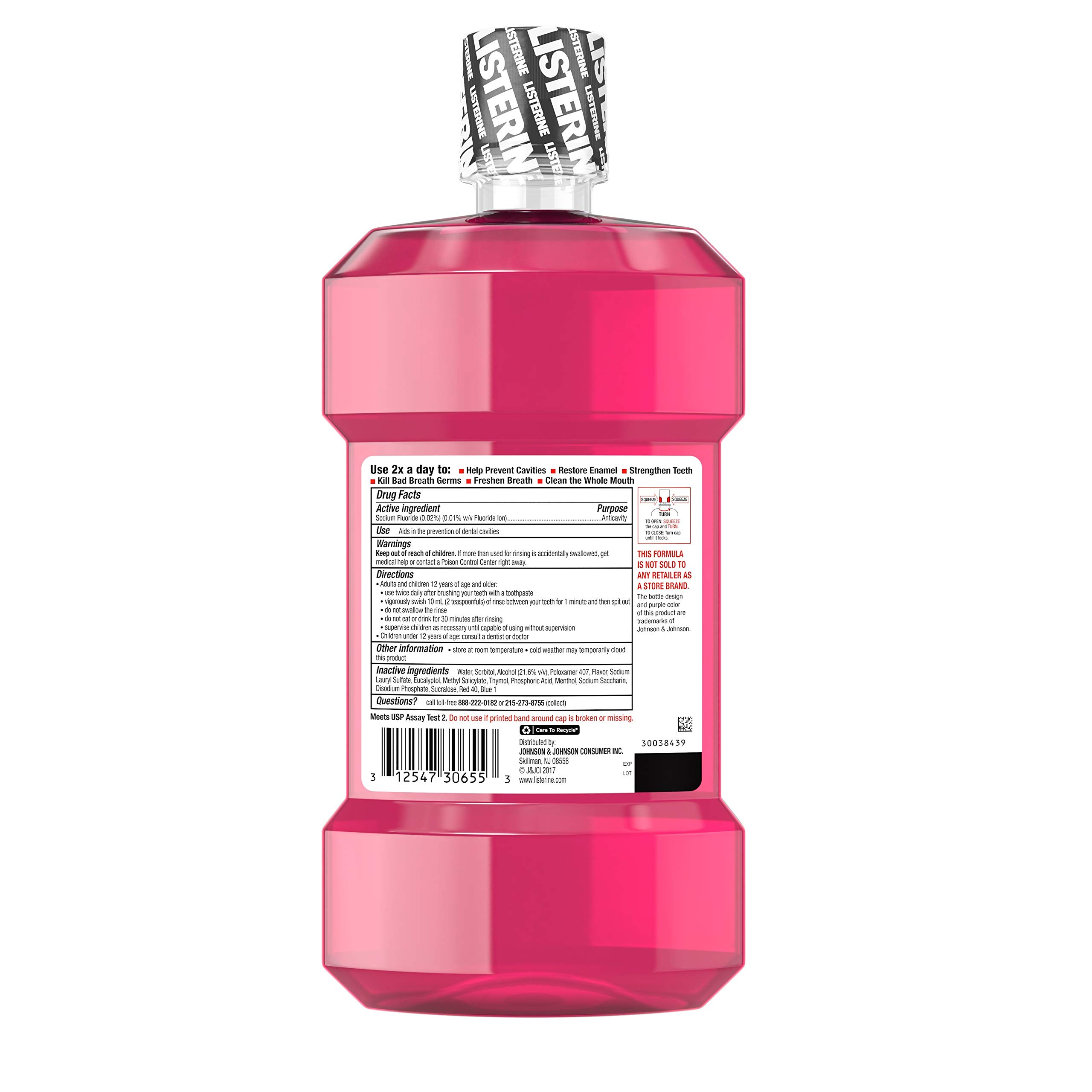 Listerine Total Care Anticavity Mouthwash Cinnamint, 1 Liter ( 1 QT 1.8 FL oz )