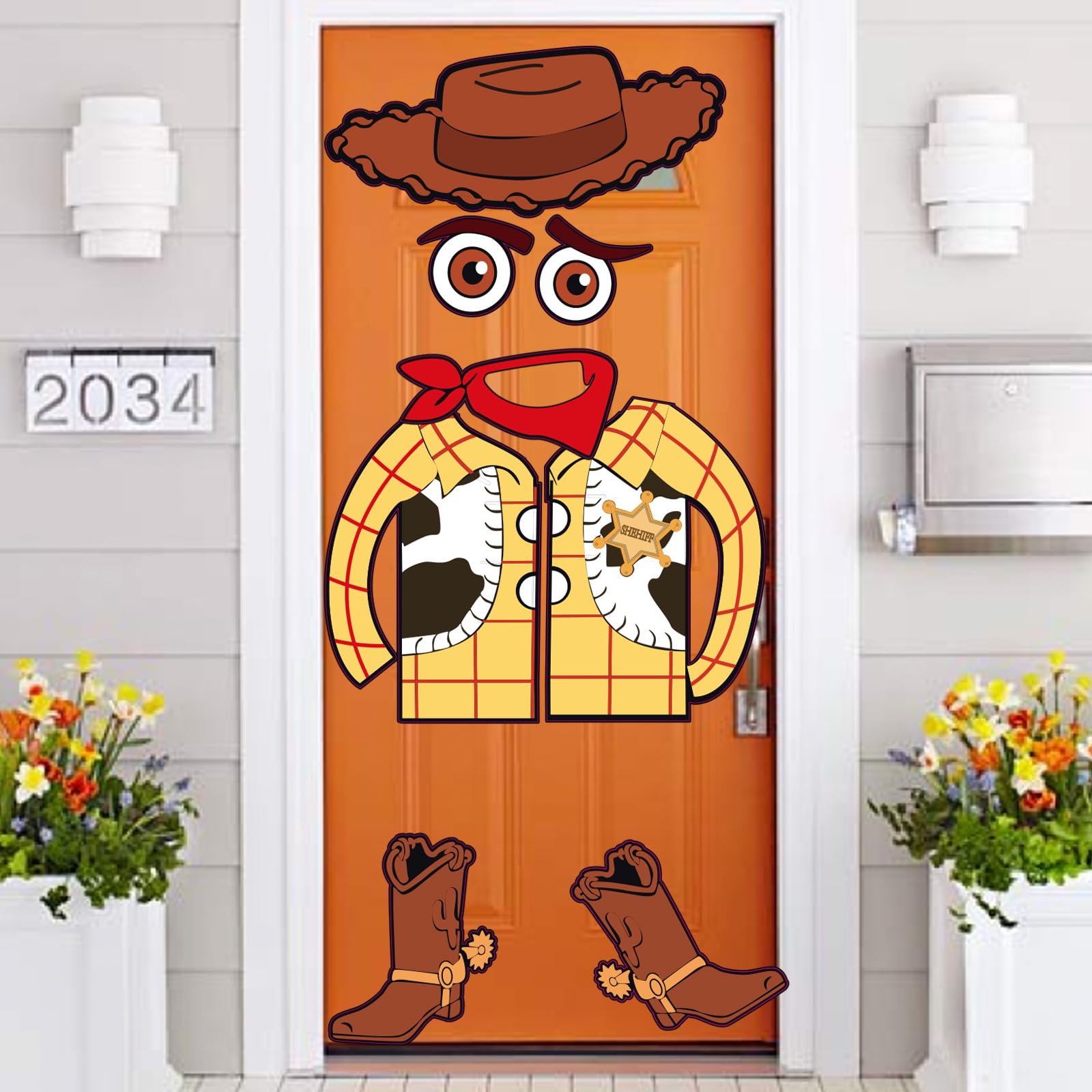 DASDSA Halloween Trunk or Treat Car Decorations Kit for SUV with Hat, Two Eyes, Neckerchief, Cow Shirt, Two Shoes