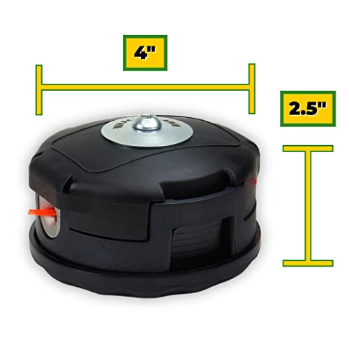 Universal String Trimmer Head Replacement - Easy Line Quick-Load Bump Feed Weed Eater Head Replaces Echo Speed Feed 400 Stihl Ryobi Shindaiwa and More Durable Metal Head Design STRAIGHT SHAFT ONLY