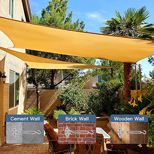 Hokimder 66 Pcs M6 Awning Attachment Set, Heavy Duty Sail Kit for Sun Shade Sail Installation, 304 Stainless Anchor Turnbuckles Sun Shade for Garden Courtyard Outdoors Replacement