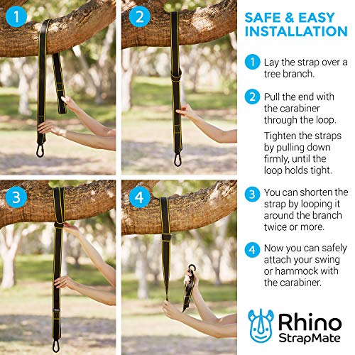 Tree Swing Straps Hanging Kit - Two 10ft Straps, Holds 2800 lbs (SGS Certified), Fast & Easy Way to Hang Any Swing