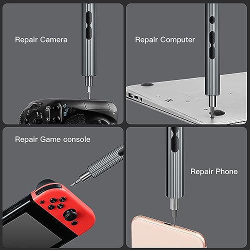 58 in 1 Electric Screwdriver Set, UF-TOOLS Rechargeable Cordless Screwdriver Kit, Precision Repair Tool Kit with 50 Bits, LED Lights, Charging Cable, Carrying Case, for Watches, Phones, Glasses