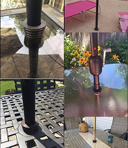 SUQ I OME Outdoor Patio Parasol Umbrella Cone Wedge Fits Umbrella Pole Diameter 1.5 Inch/ 38 mm, for Patio Parasol Table Hole Opening or Parasol Base Stand 1.94 to 2.7 Inch (Black)