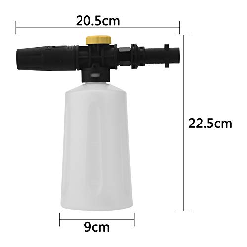FUNTECK Foam Cannon for Karcher K Series, Adjustable Snow Cannon Foam Lance kit, Compatible with Karcher’s K2/K3/K4/K5/K6/K7 Pressure Washer