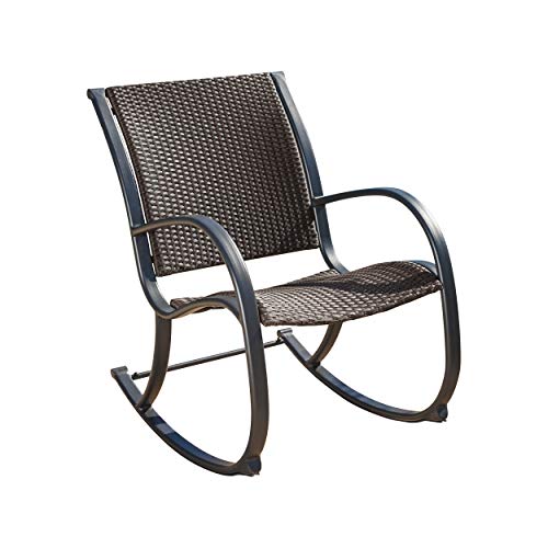 Christopher Knight Home Gracie'S KD Rocking Chair, Dark Brown Ridged