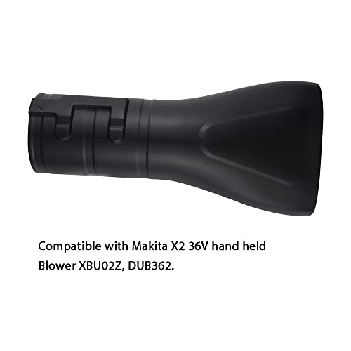 197889-6 Flat End Nozzle Attachment Compatible with Makita X2 36V, 18V Hand held Blower XBU02Z, XBU03, DUB362- Easy One-Click Installation