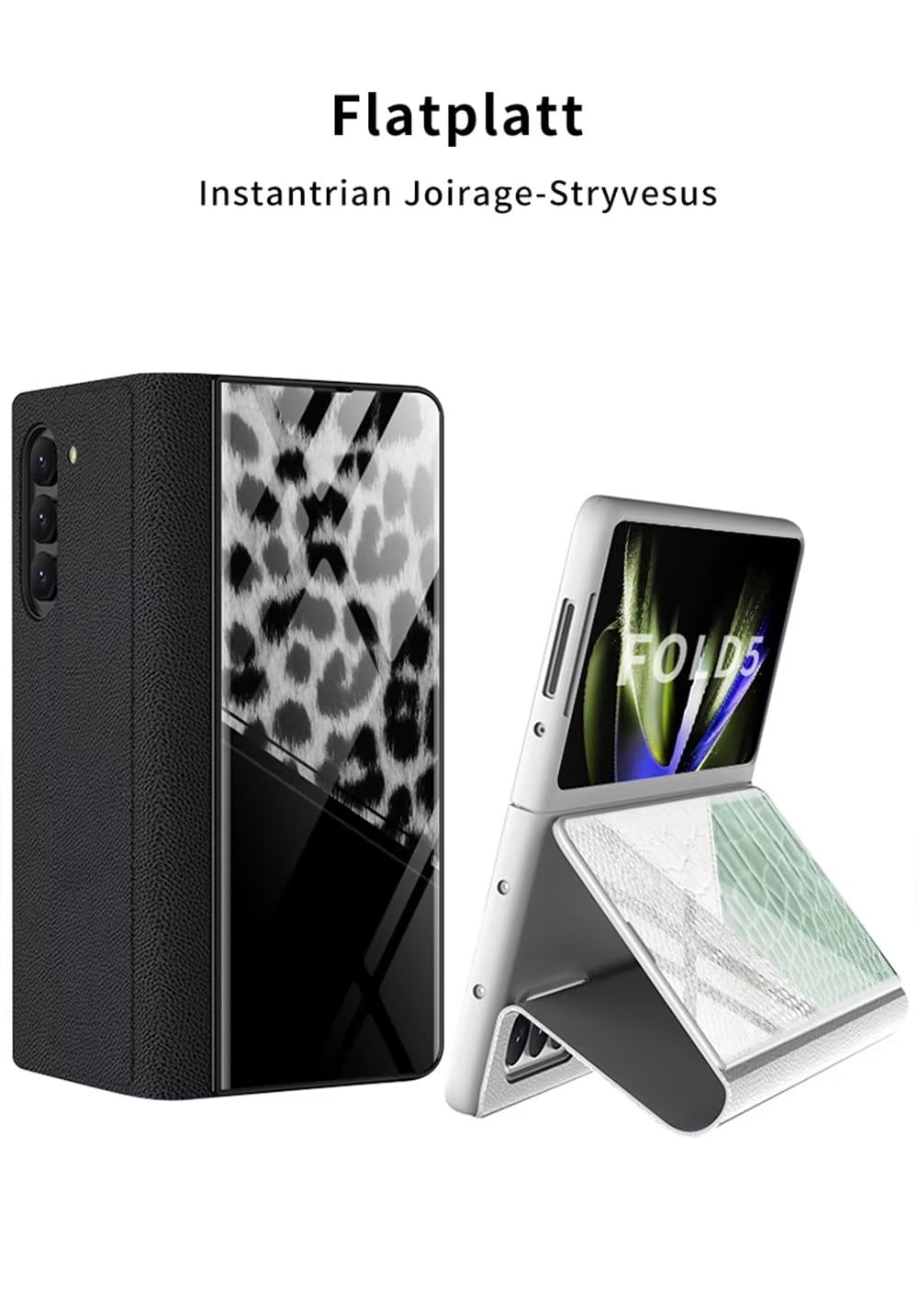XIMAND for Samsung Galaxy Z Fold 5 5G Case with S-Pen Holder Pocket, Kickstand,Luxury Flip Plating Shockproof Glass Hybrid Leather All-Inclusive Flip Cover.(Grey)