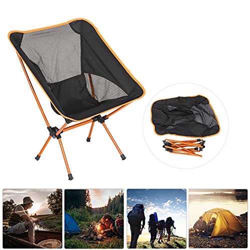 Portable Chair, Convenient to Carry Outdoor Camping Chair Small After Folding for Other Outdoor Activities(Orange)