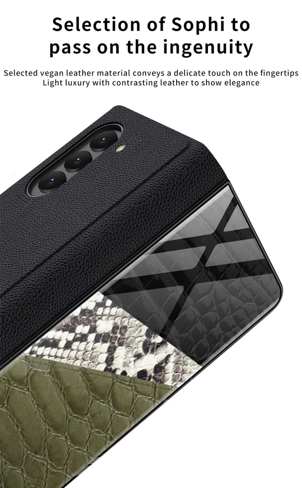 XIMAND for Samsung Galaxy Z Fold 5 5G Case with S-Pen Holder Pocket, Kickstand,Luxury Flip Plating Shockproof Glass Hybrid Leather All-Inclusive Flip Cover.(Grey)