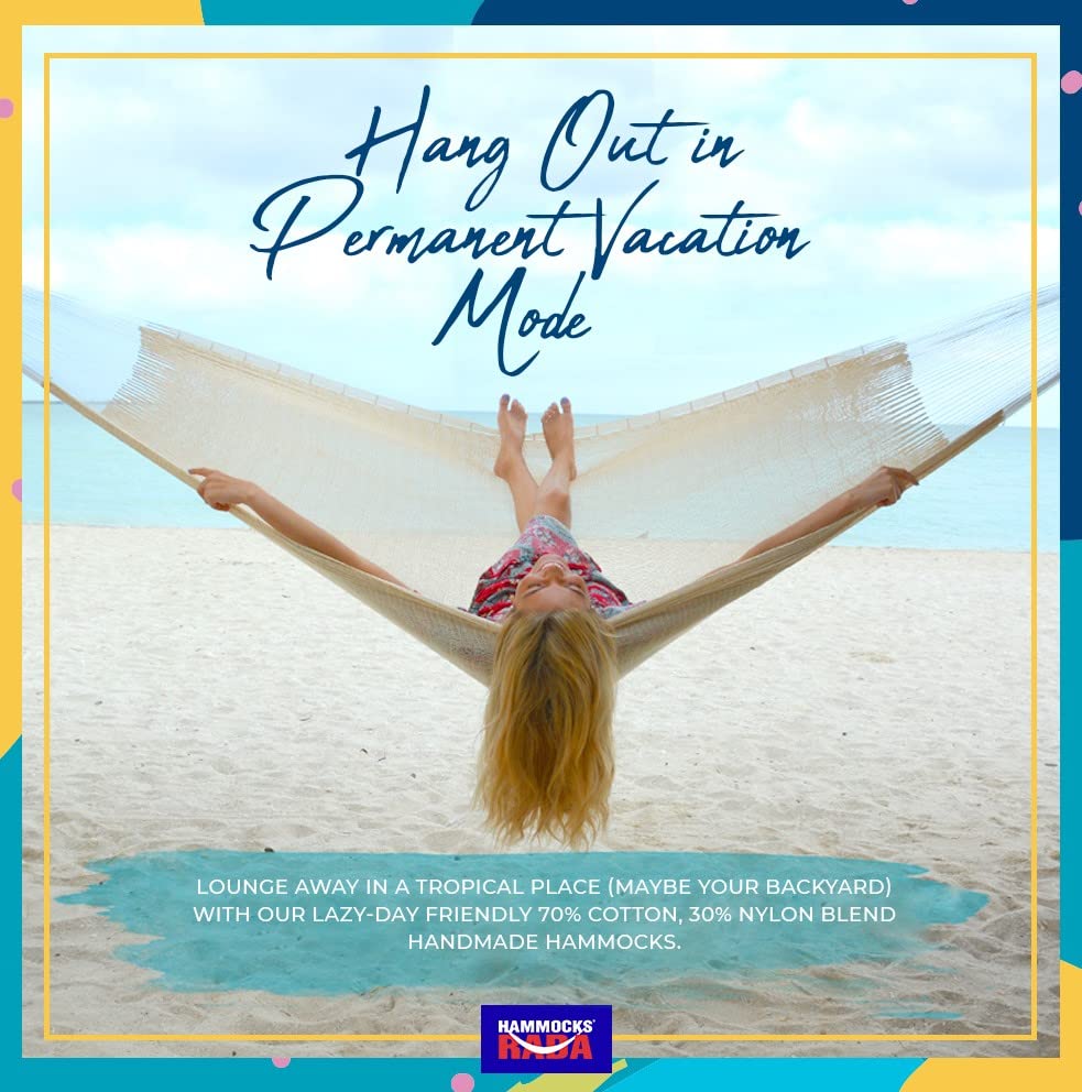Matrimonial Size Hammock - Hammocks Rada - Caribbean Color