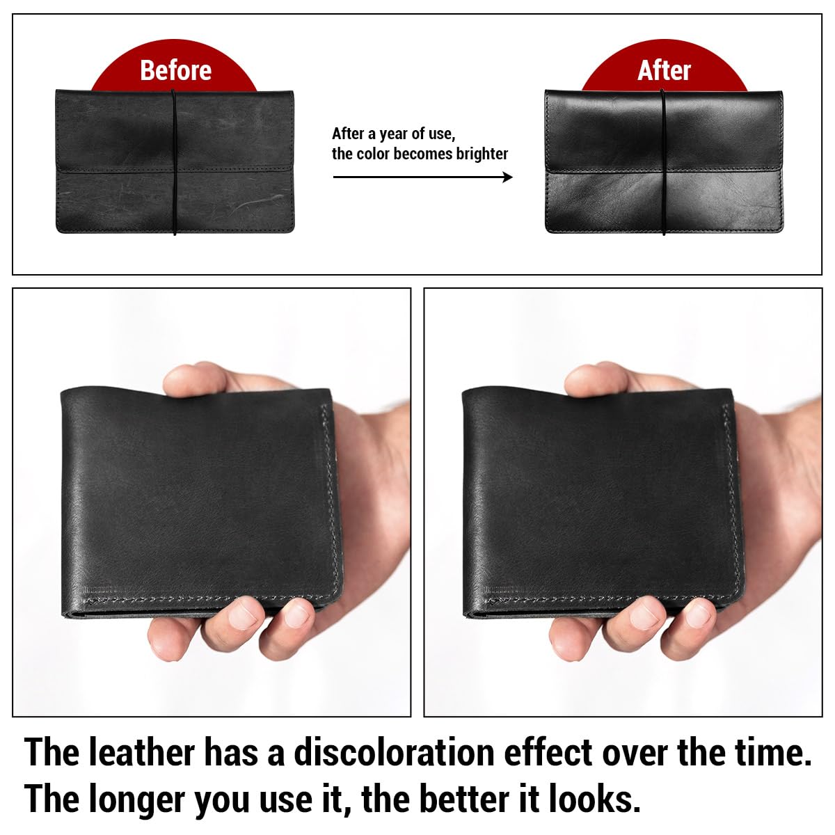 Black Full Grain Leather Sheets for Crafts, 12"x24" Genuine Tooling Leather Pieces Square Material Roll for Crafting Sewing Wallet Hobby Workshop 1.8-2.1 mm Thick