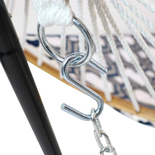 Sunnydaze 550-Pound Capacity Universal Multi-Use Heavy-Duty Steel Hammock Stand - 2-Person - Fits Hammocks 9 to 14 Feet Long - Black