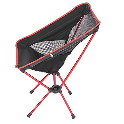 Portable Chair, Convenient to Carry Outdoor Camping Chair Small After Folding for Other Outdoor Activities(Big red)