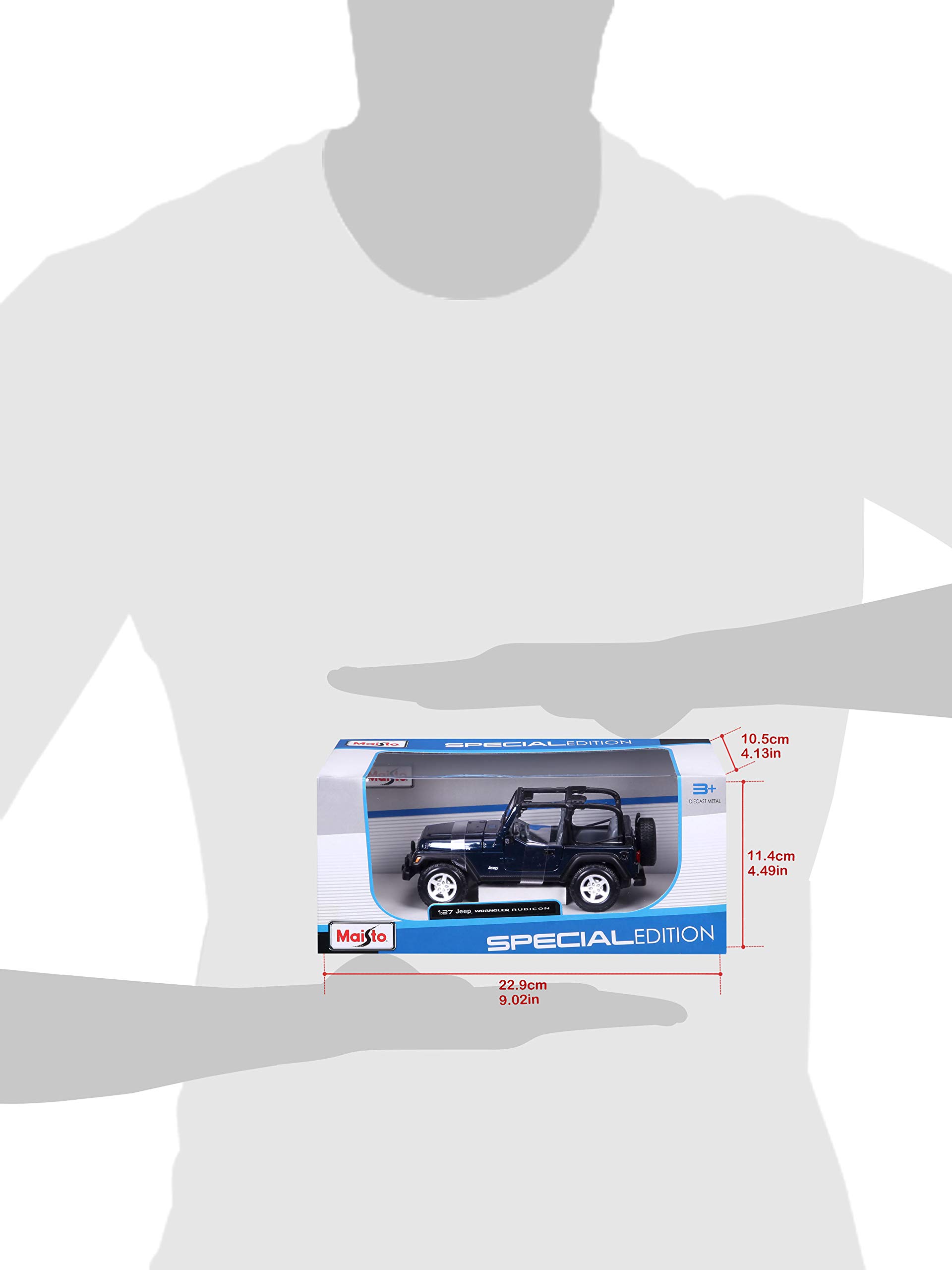 Maisto 1:27 Scale Jeep Wrangler Rubicon Diecast Vehicle (Colors May Vary)