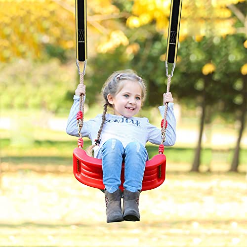 iCool Tree Swing Hanging Straps Kit, 5ft, Holds 2800lbs, Extra Long, with Safe Lock Snap Carabiners and Pouch, Perfect for Tree Swings and Hammock, Easy and Fast Installation