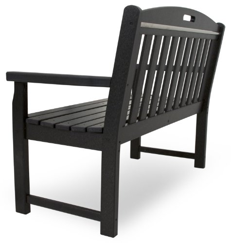 Trex Outdoor Furniture TXB48CB 48-Inch Yacht Club Bench, Charcoal Black