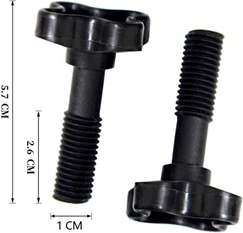2PCS Plastic Fixing Screw Black M12 for Garden Swing Canopy Frame Replacement Campagne
