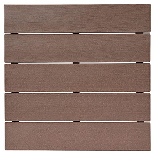Signature Design by Ashley Emmeline Outdoor HDPE Patio End Table, Brown