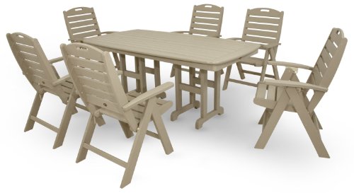 Trex Outdoor Furniture Yacht Club Folding Highback Chair, Sand Castle
