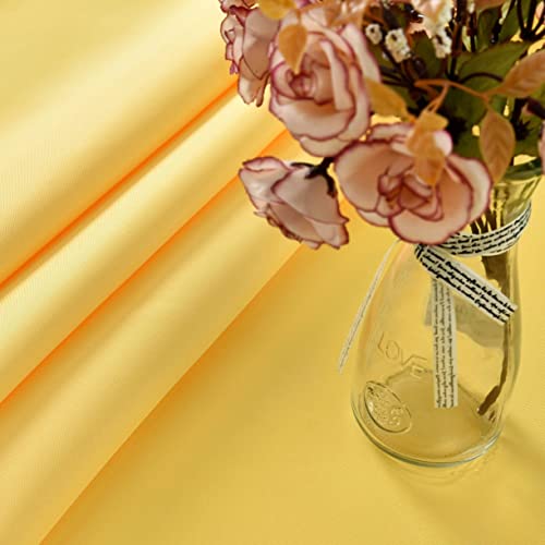 KAIPHO Yellow Round Tablecloth Waterproof Stain Resistant Wrinkle Free Table Cloth 210GSM Polyester Washable Wipeable Table Cover for Party, Banquet, Wedding, Indoor and Outdoor (48 inch, Circle)