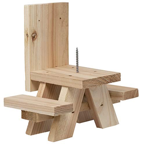 American Heritage Industries Squirrel Picnic Table- Picnic Table Feeder for Squirrels with Corn Holderβ¦