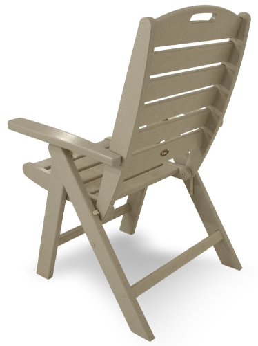 Trex Outdoor Furniture Yacht Club Folding Highback Chair, Sand Castle