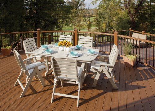 Trex Outdoor Furniture Yacht Club Folding Highback Chair, Sand Castle