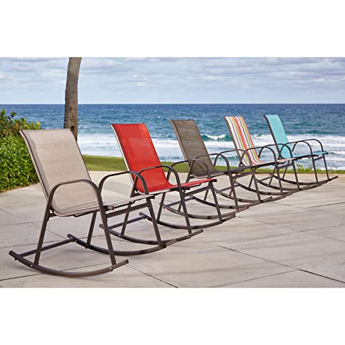 BrylaneHome Extra-Wide 350 Lbs. Capacity Rocker Rocking Chair, Dark Bronze