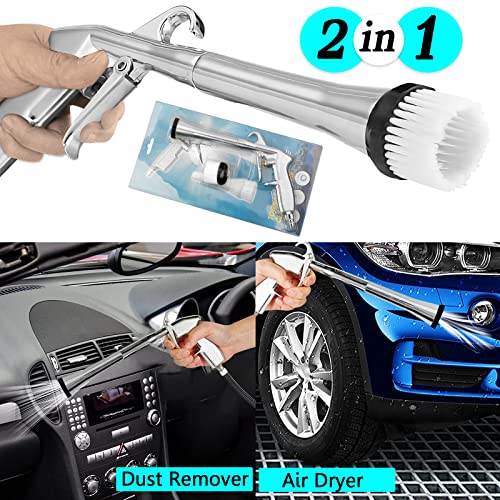 Practisol Car Cleaning Gun High Pressure Car Cleaning Tool Air Blow Gun Car Detailing Kit Interior Cleaner Air Duster Blower Gun Pneumatic Air Compressor Auto Detailing Tool for Car Upholstery (Black)
